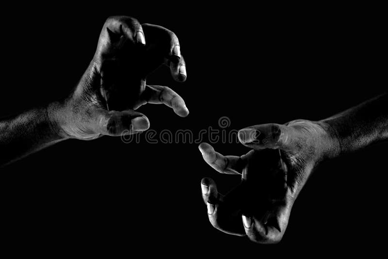Symbols Two Hands Scary Mystic Spread Fingers of Zomby Demon or Devil ...