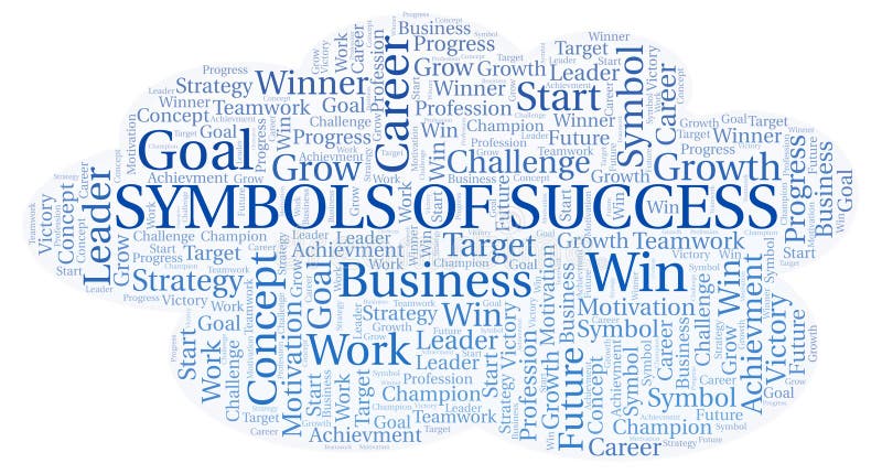 Symbols of Success Word Cloud. Stock Illustration - Illustration of ...