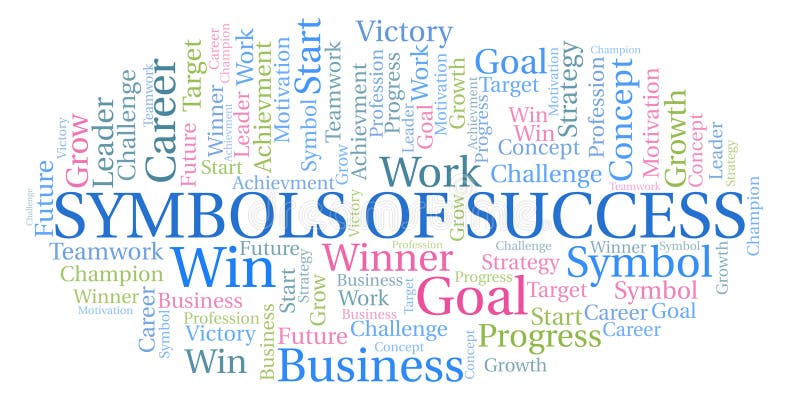 Symbols of Success Word Cloud. Stock Illustration - Illustration of ...