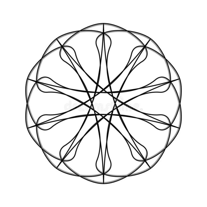 Symbols and Symmetrical Geometric Pattern Stock Illustration ...