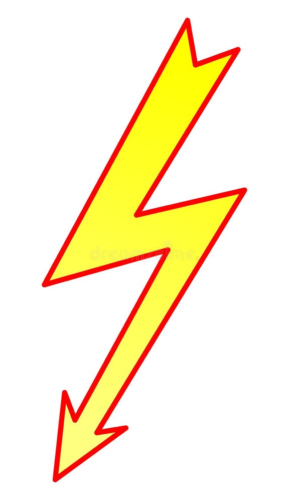 Symbool 2 van de bliksem vector illustratie. Illustration of ...