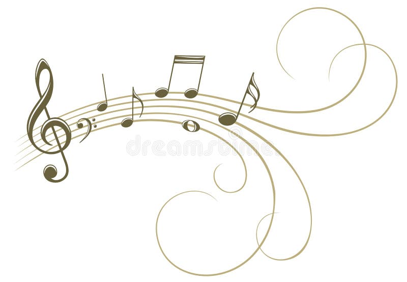 Symbool Van Muziek, Nota's Zestiende Noot, Achtste Noot, Kwartnoot En ...