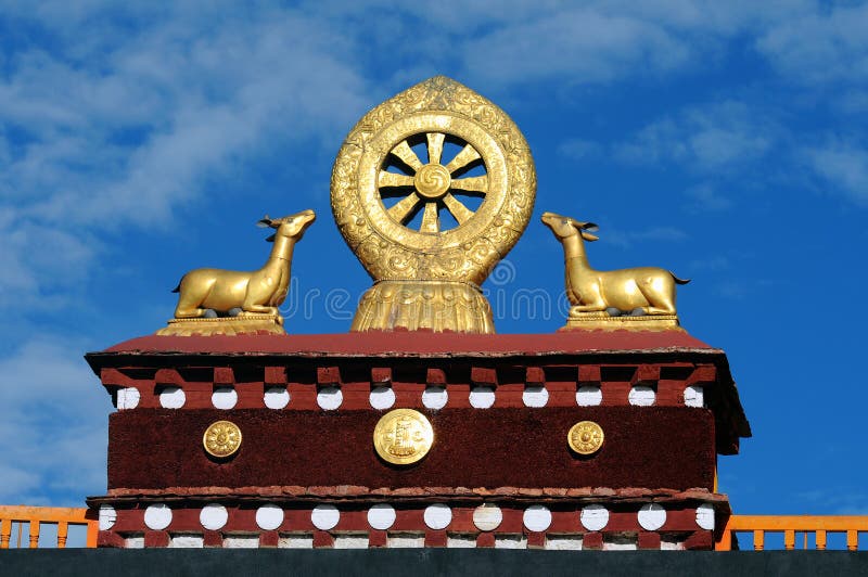 Symbool van boeddhisme stock foto. Image of boedha, lhasa - 16333206