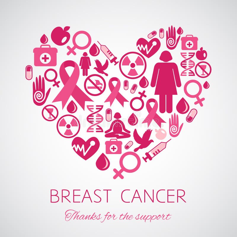 Symbool Van De Voorlichting Van Borstkanker Vector Illustratie ...