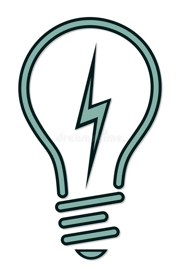Een Gestileerde Elektrische Lampbol Vector Illustratie - Illustratie ...