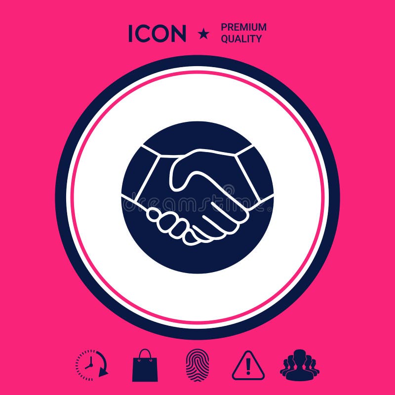 Symbool Van Handdruk in Cirkel Pictogram Vector Illustratie ...