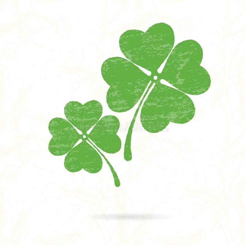 Symbool Van Klaver Met Vier Bloemblaadjes Vector Illustratie ...