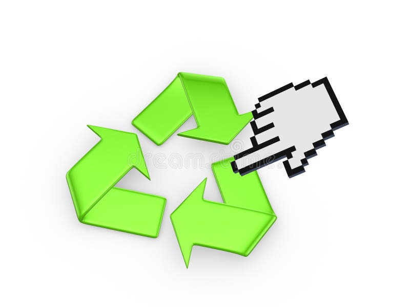 Symbool Van Kringloop En Curseur. Stock Illustratie - Illustration of ...