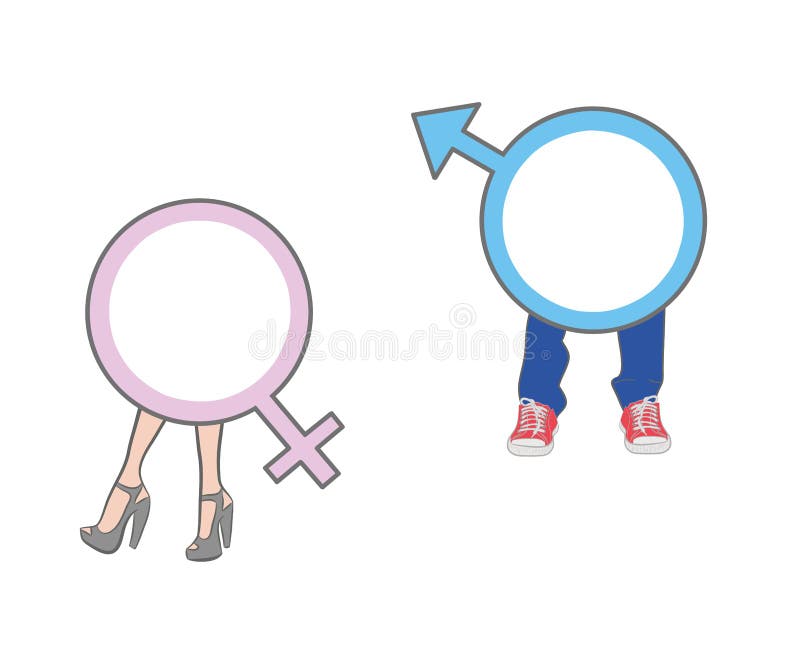 Symbool Van Mannen En Vrouwen Vector Illustratie Vector Illustratie ...