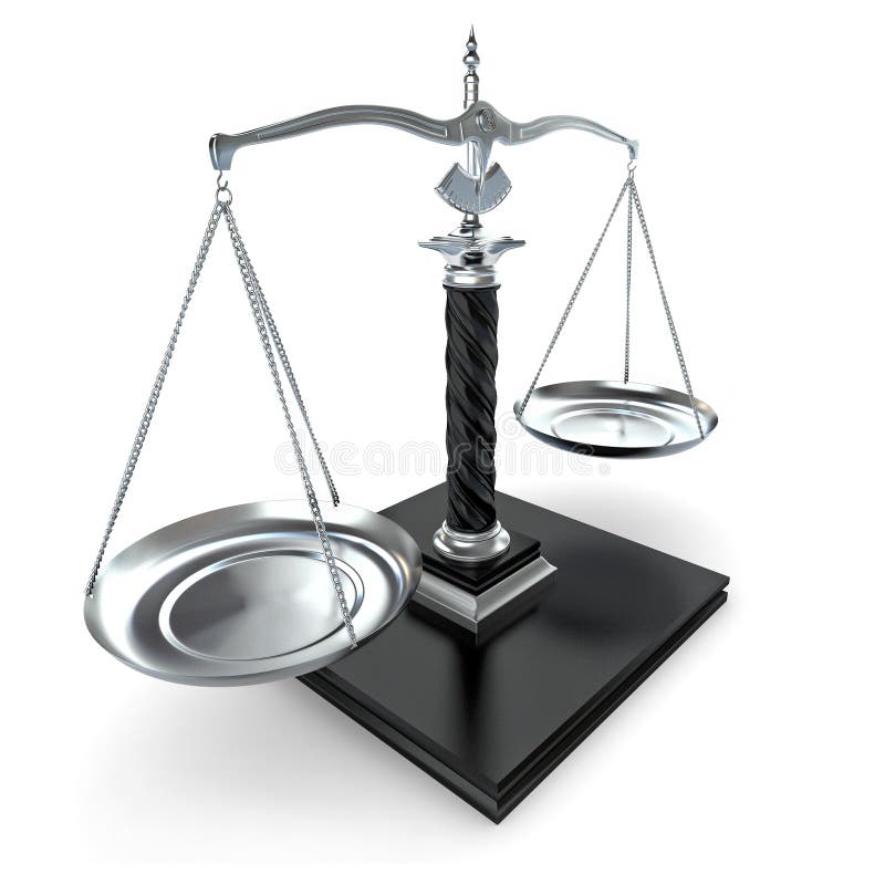 Symbool Van Rechtvaardigheid. Schaal. 3d Stock Illustratie ...