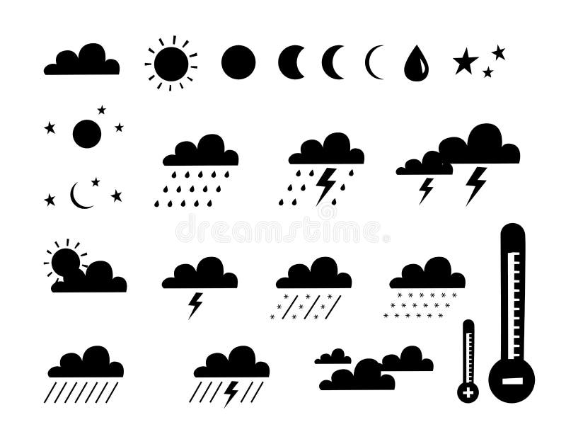 Symbool Van Weer En Klimaat Vector Illustratie - Illustration of ...