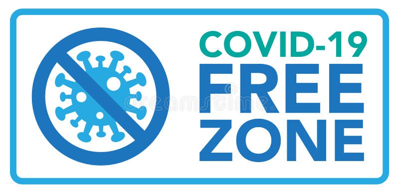 Symbool Voor Covid Free Zone Vector Illustratie - Illustration of ...