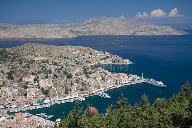 Greek houses stock image. Image of greece, gialos, mediterranean - 10523385