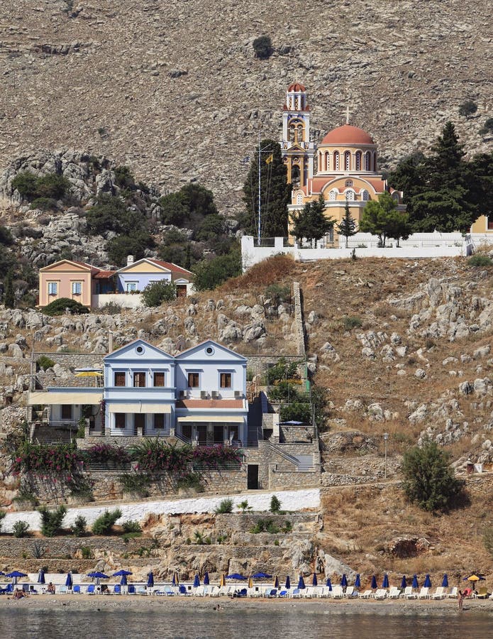 Symi Island in Greece stock image. Image of fishing, sponge - 10544439