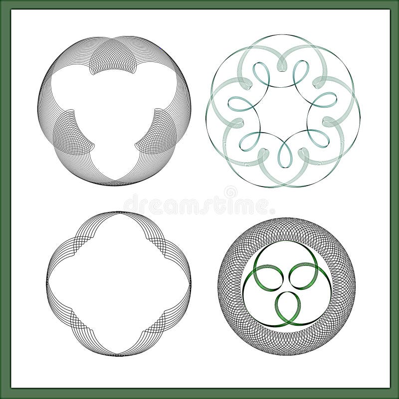 Symmetric Abstract Decorative Pattern Stock Illustration - Illustration ...