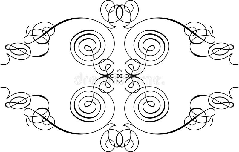 Calligraphy Symmetry Curves. Stock Vector - Illustration of symbol ...