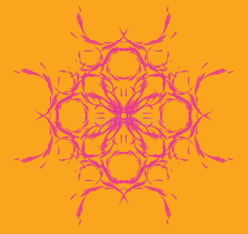 Symmetric, floral pattern stock vector. Illustration of swirl - 19661169