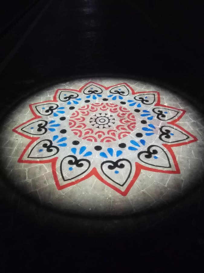 Symmetric Light Patterns in a Tunnel Stock Illustration - Illustration ...