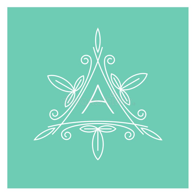 Symmetric monogram a stock vector. Illustration of letter - 87855925