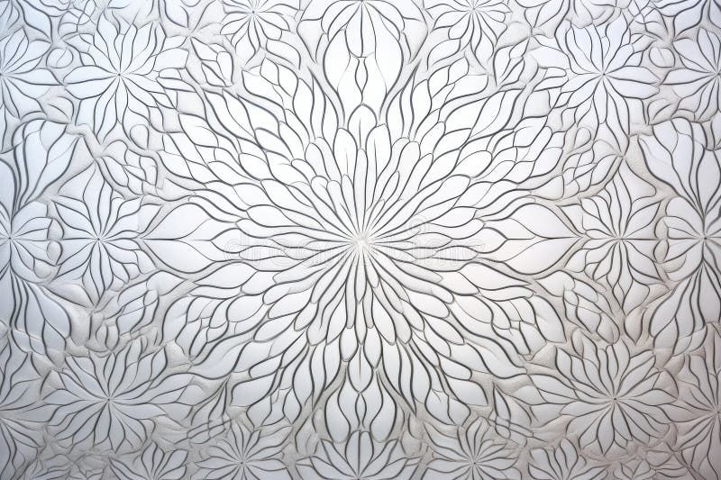Symmetric Patterns of Frosted Glass Stock Image - Image of design ...