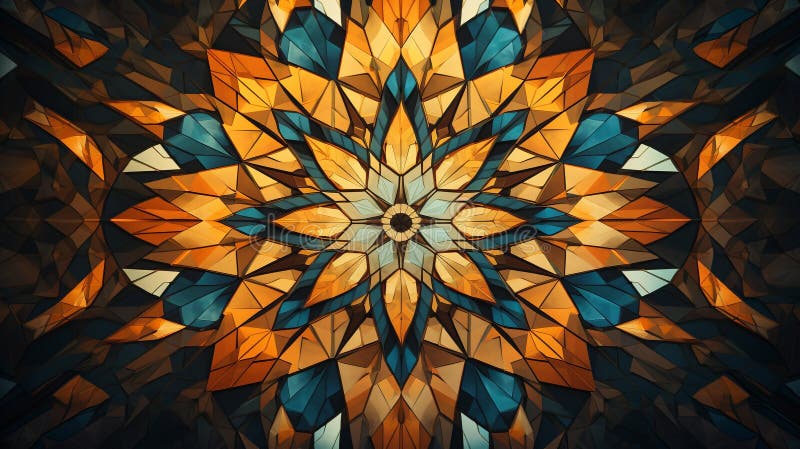 Symmetric Serenity: Abstract Geometric Harmony Stock Illustration ...
