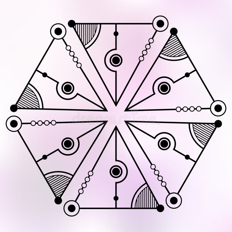 Symmetric Shape of Geometric Triangles. Stock Vector - Illustration of ...