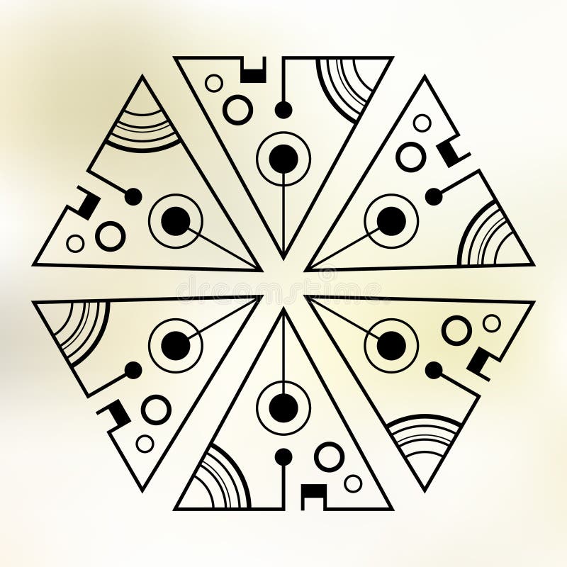 Symmetric Shape of Geometric Triangles. Stock Vector - Illustration of ...