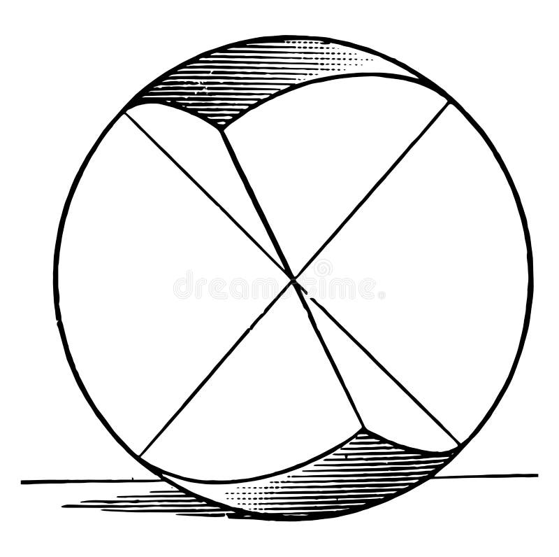 Symmetric Spherical Triangles Vintage Illustration Stock Vector ...