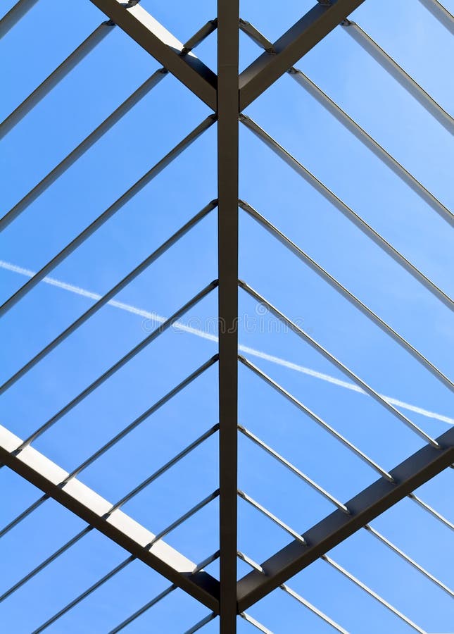 Symmetric (triangle) Roof Made of Steel Stock Photo - Image of ...