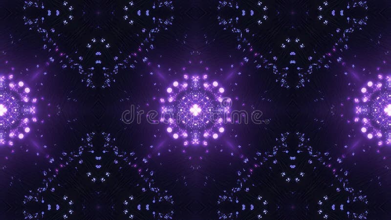 A Symmetrical Abstract Design with Glowing Purple Orbs on a Dark ...