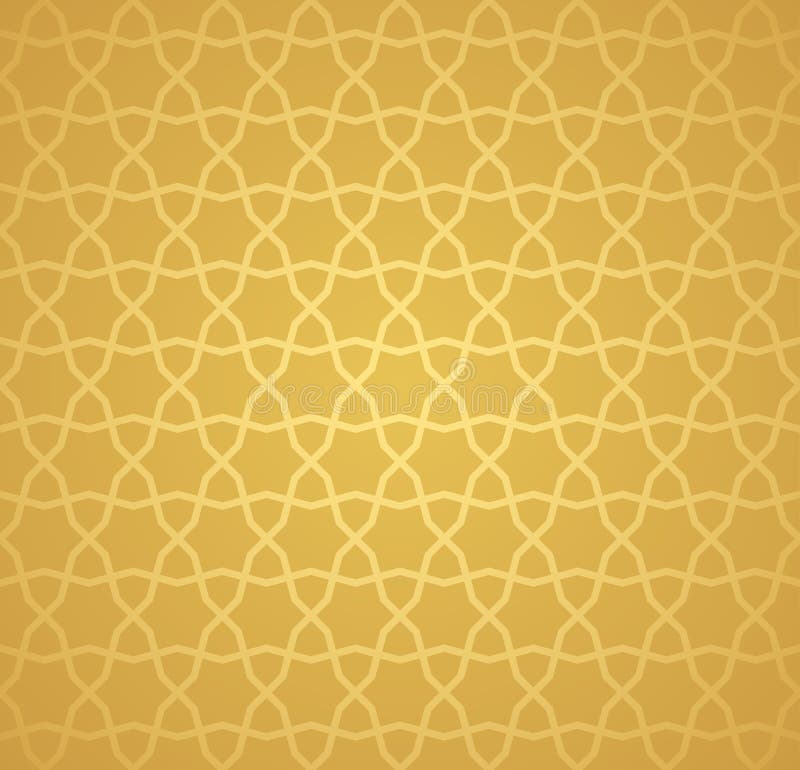 Symmetrical Abstract Vector Background in Arabian Style Made of Gold ...