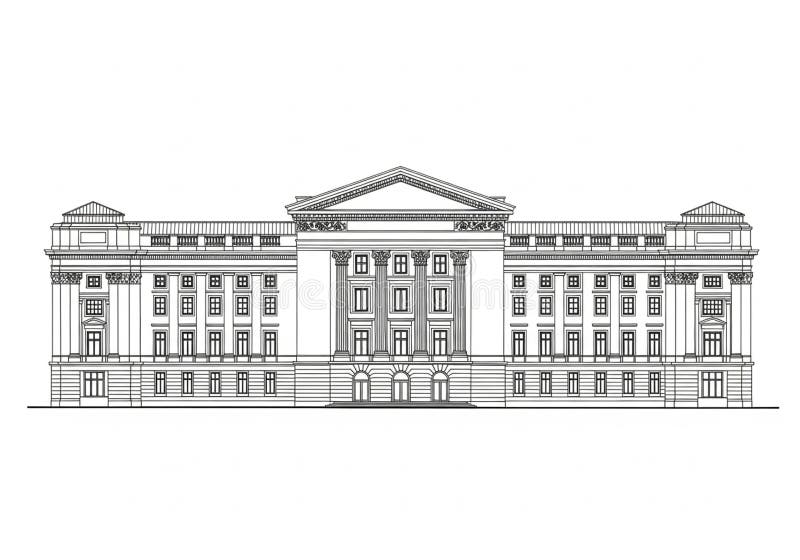 Symmetrical Building Section Stock Illustrations – 295 Symmetrical ...