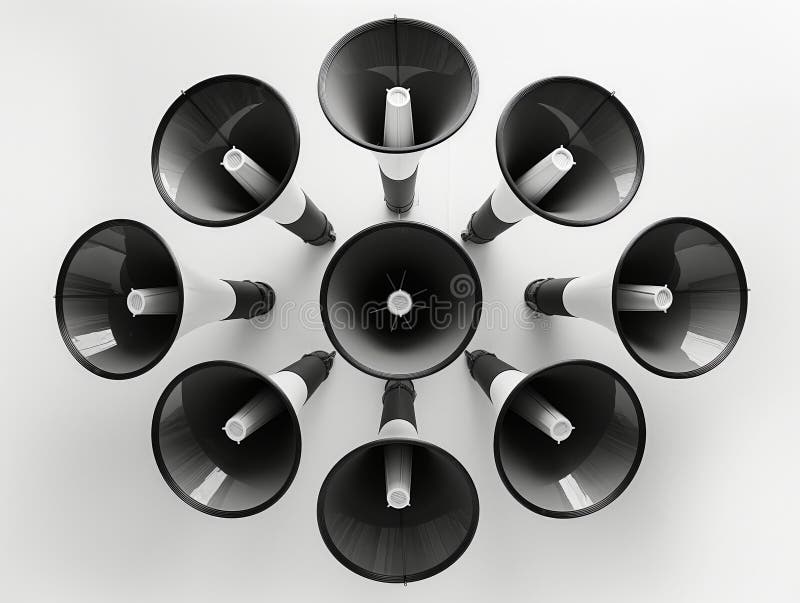 Circle Megaphones White Stock Photos - Free & Royalty-Free Stock Photos ...