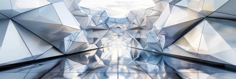 A Symmetrical Arrangement of Sharpedged Polygons Creating a Sense of ...