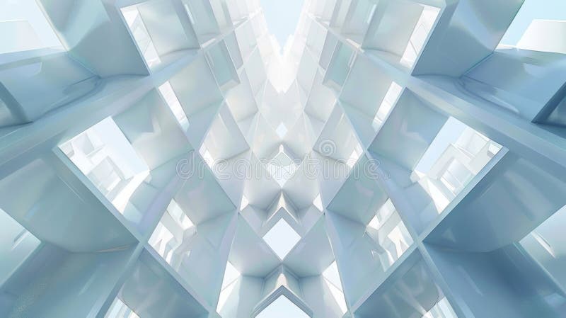 Beautiful Geometric Background Two High-rise Building Stock Photo ...