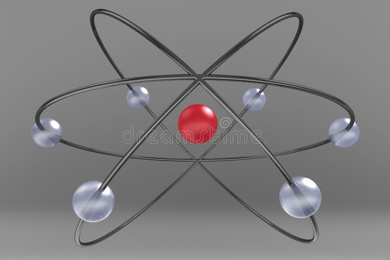 Symmetrical atom rings stock illustration. Illustration of chemical ...
