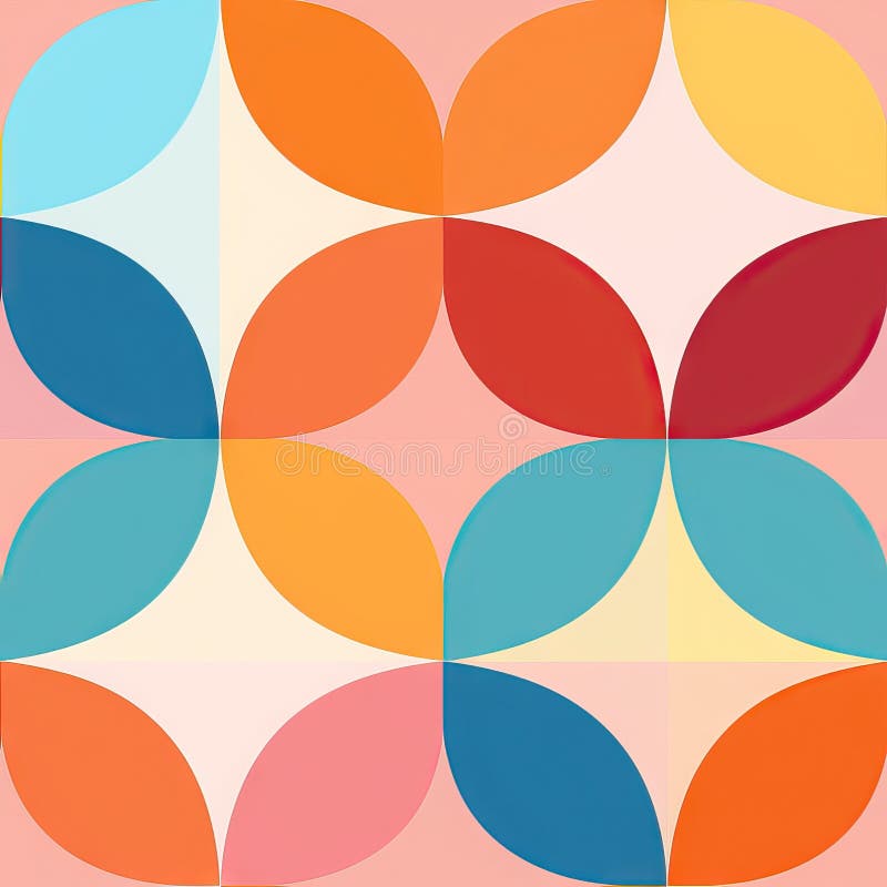 Symmetrical Balance Pastel Colors Seamless Pattern Wallpaper AI ...