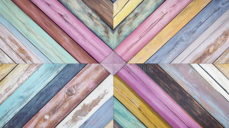 Symmetrical and Balanced Pattern Made from Colored Wooden Elements Like ...