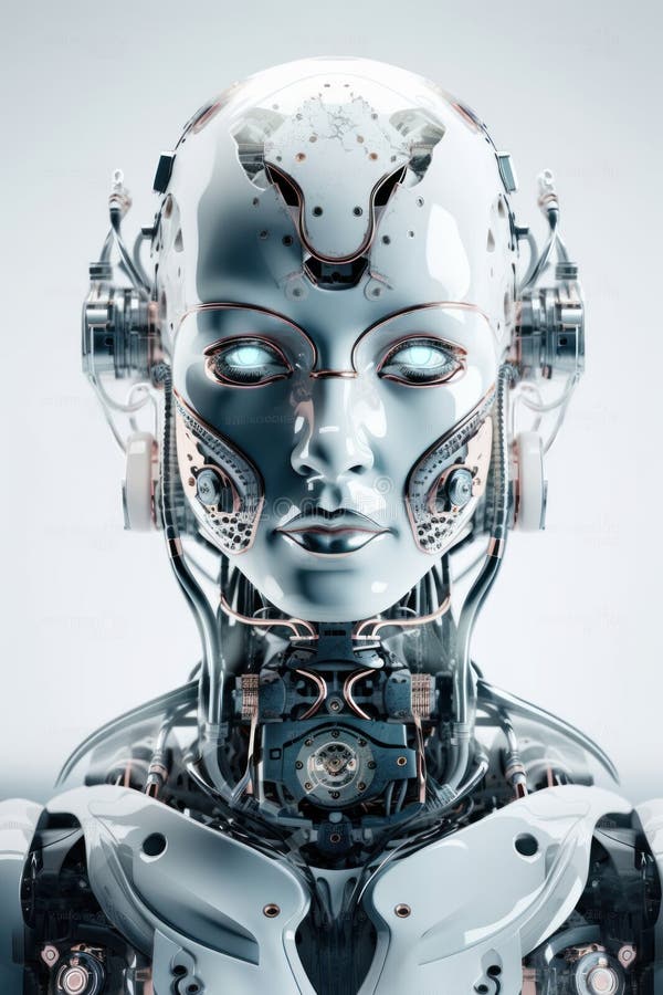 Symmetrical Beauty: Female Robot with Clear and Smooth Complexion on ...