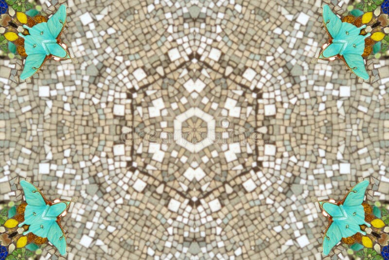 Symmetrical Bird Pattern with Central Blurred Region Stock Image ...