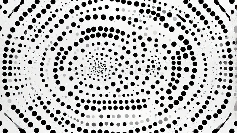 Symmetrical Black and White Dot Pattern Design Stock Illustration ...