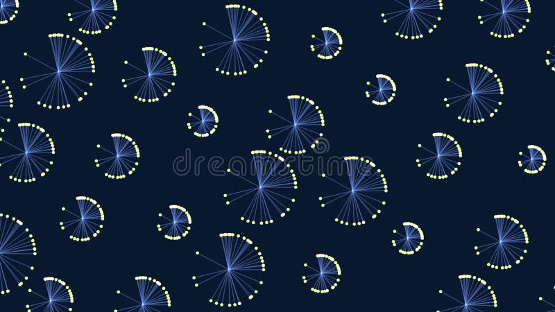 Symmetrical Blue Dot Pattern Floating on Dark Background Stock Video ...