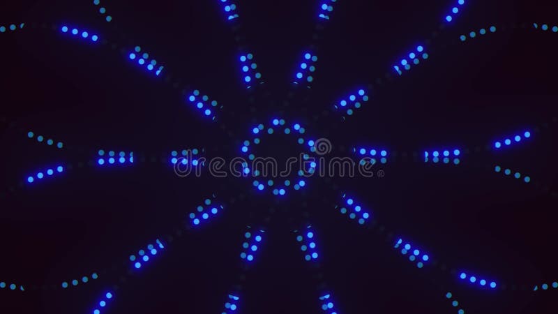 Symmetrical Blue Dot Pattern with Glowing Effect on Dark Background ...