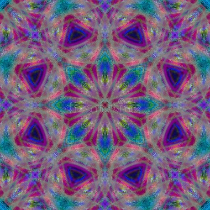 Symmetrical Blue and Purple Tile Design, Reflecting Traditional ...