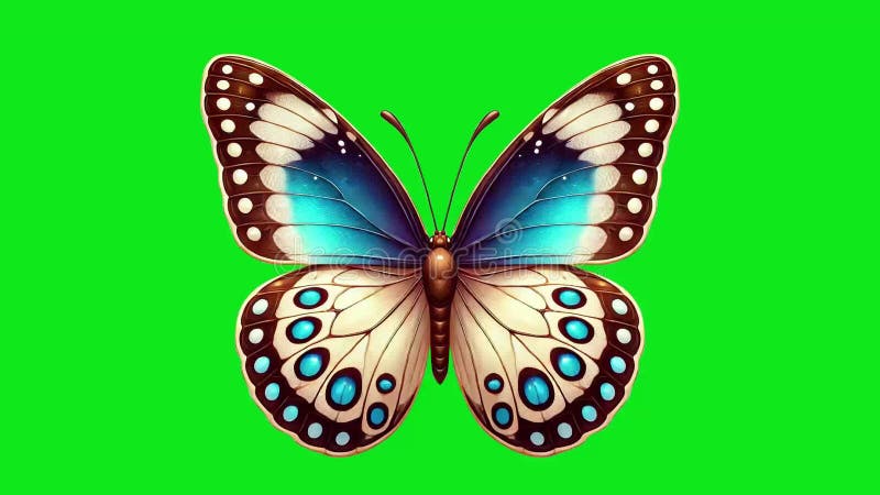 Symmetrical Butterfly with Detailed Wing Patterns Stock Video - Video ...