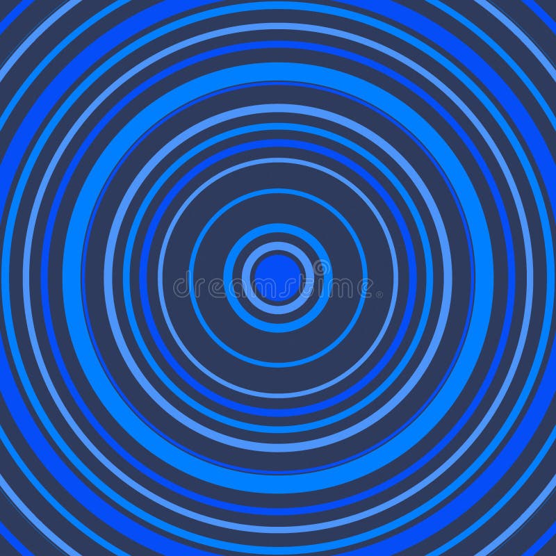 Symmetrical Circle Design in Blue Stock Illustration - Illustration of ...