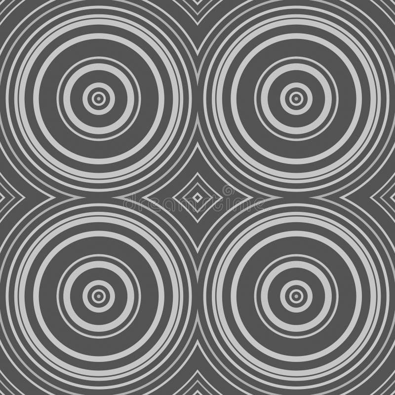 Symmetrical Circle Design in Grey Stock Illustration - Illustration of ...