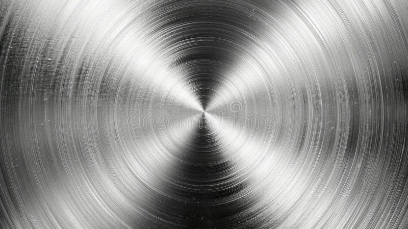 Circular Brushed Metal Texture Reflective Abstract Background Stock ...
