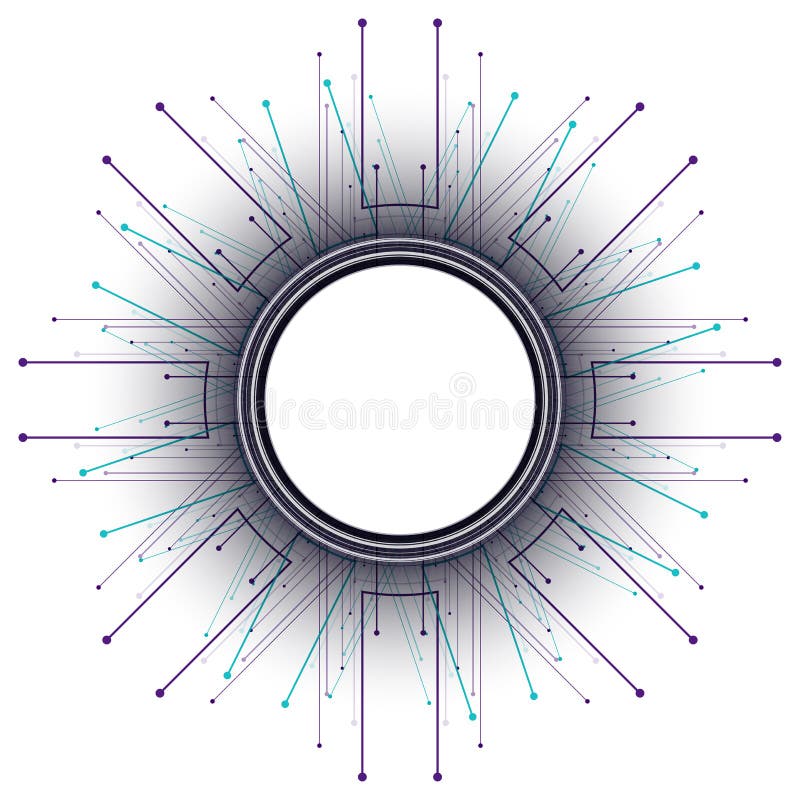 Circular techno borders stock vector. Illustration of abstract - 137662005