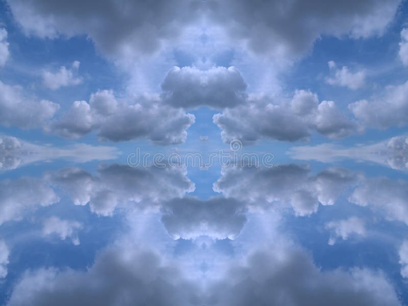 Symmetrical Clouds Kaleidoscope Stock Photo - Image of clouds, cloud ...
